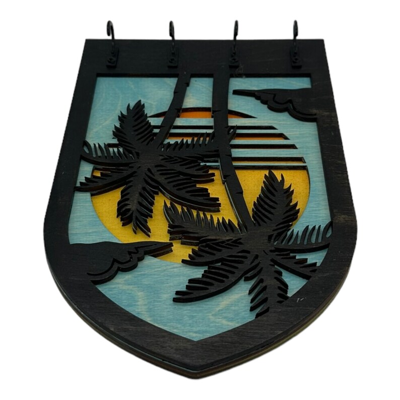 Palm Tree Four Hook Arch Key Hanger/ Organizer - Etsy