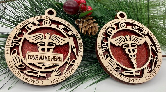 CUSTOMIZABLE Health Care Christmas Ornament | Etsy