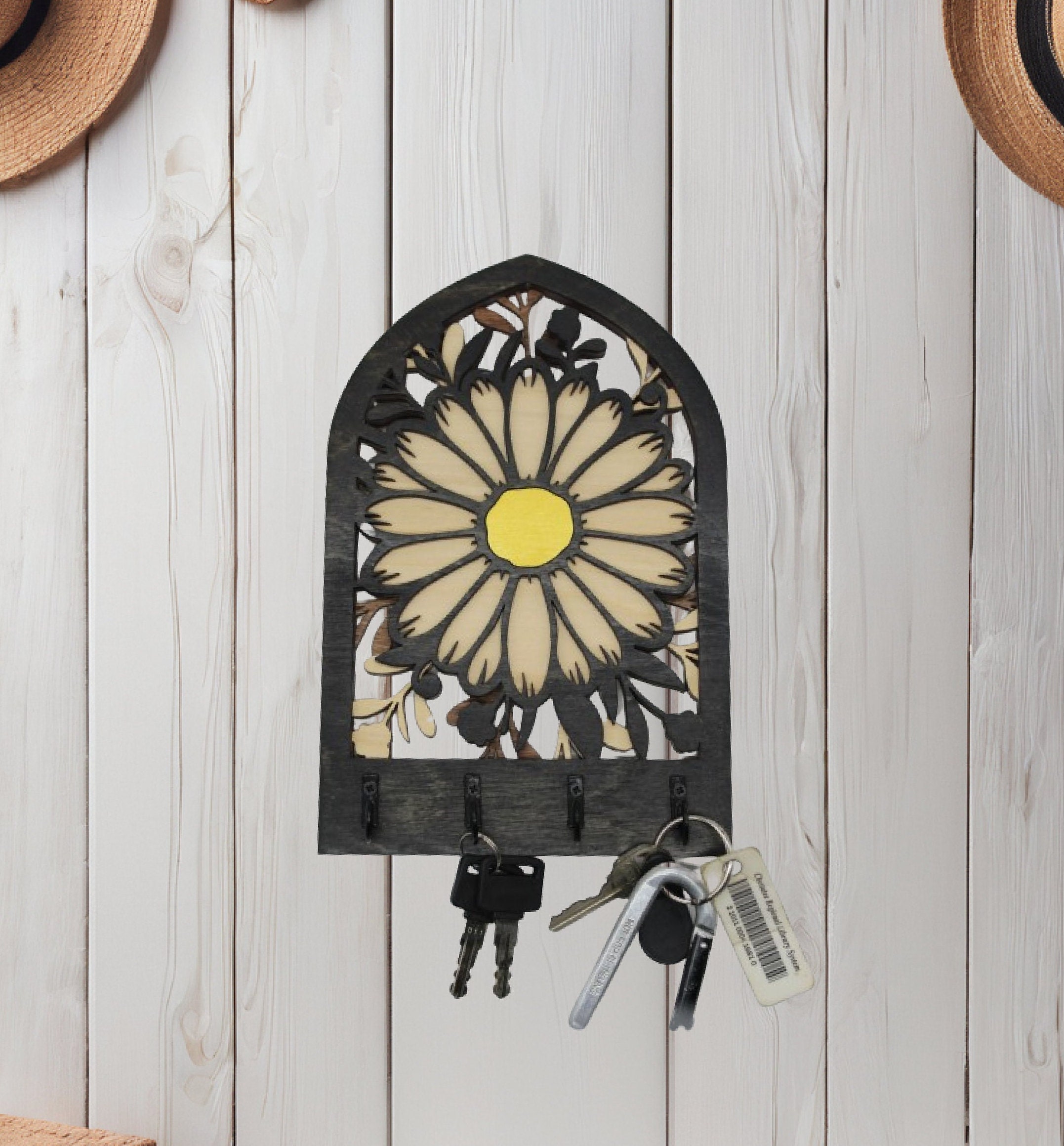 Daisy Flower / Key Hanger / Organizer - Etsy