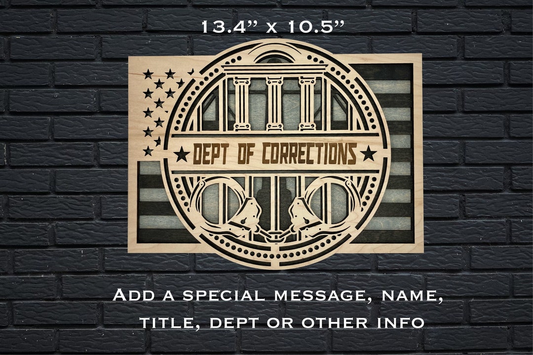 Dept of Corrections CUSTOMIZABLE Triple Layer Sign - Etsy