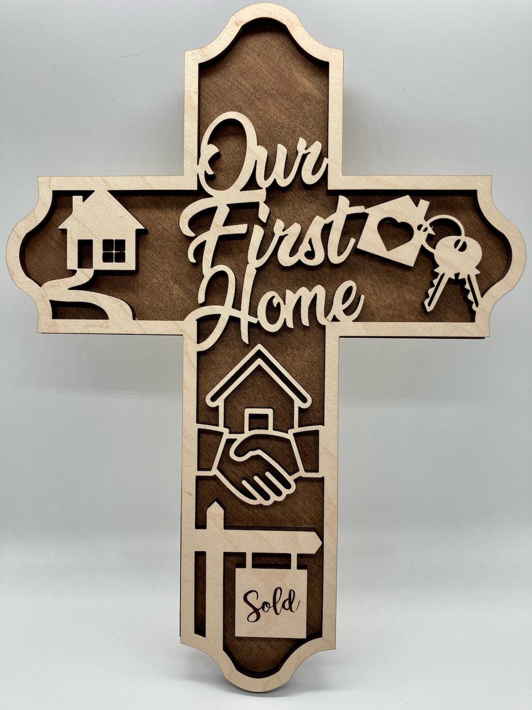 Our First Home Cross - Etsy
