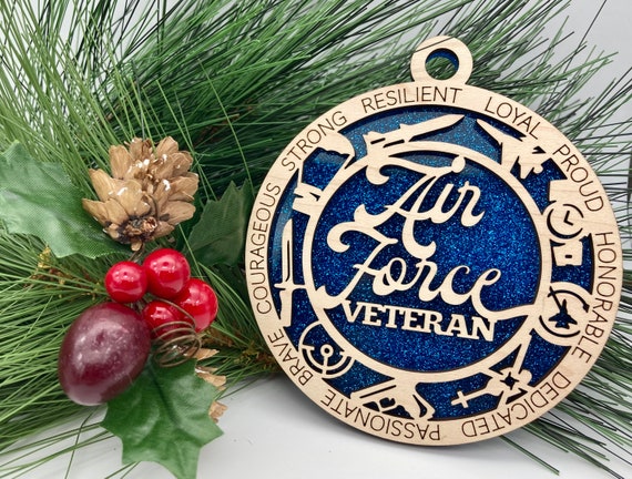 CUSTOMIZABLE United States Air Force Veteran Christmas - Etsy