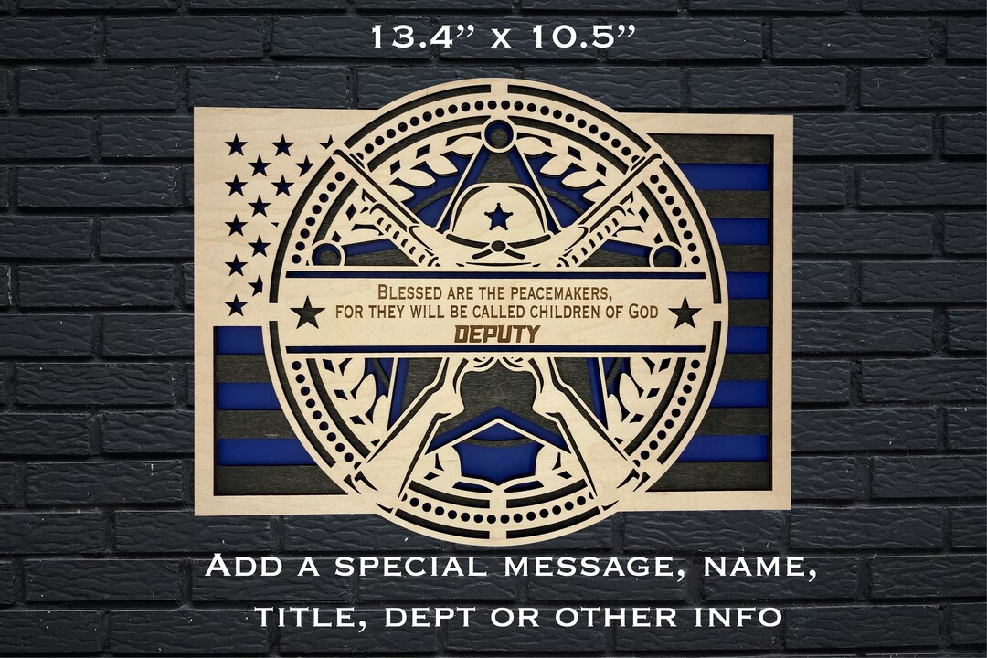 Deputy Law Enforcement Triple Layer Sign CUSTOMIZABLE - Etsy