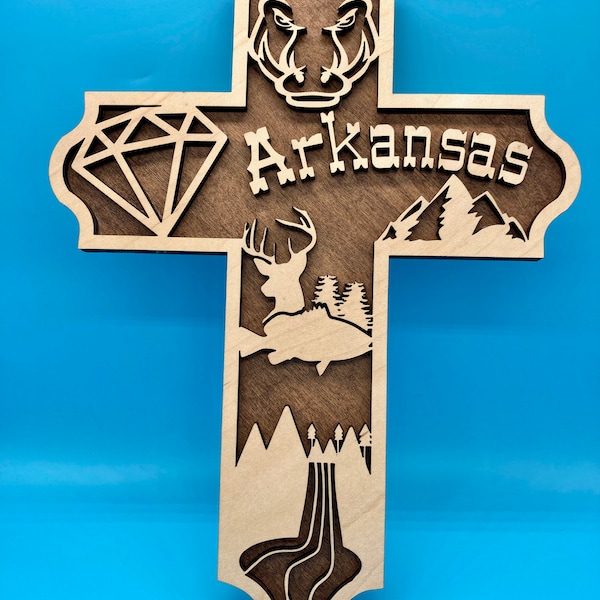 Arkansas Wall Cross - Etsy