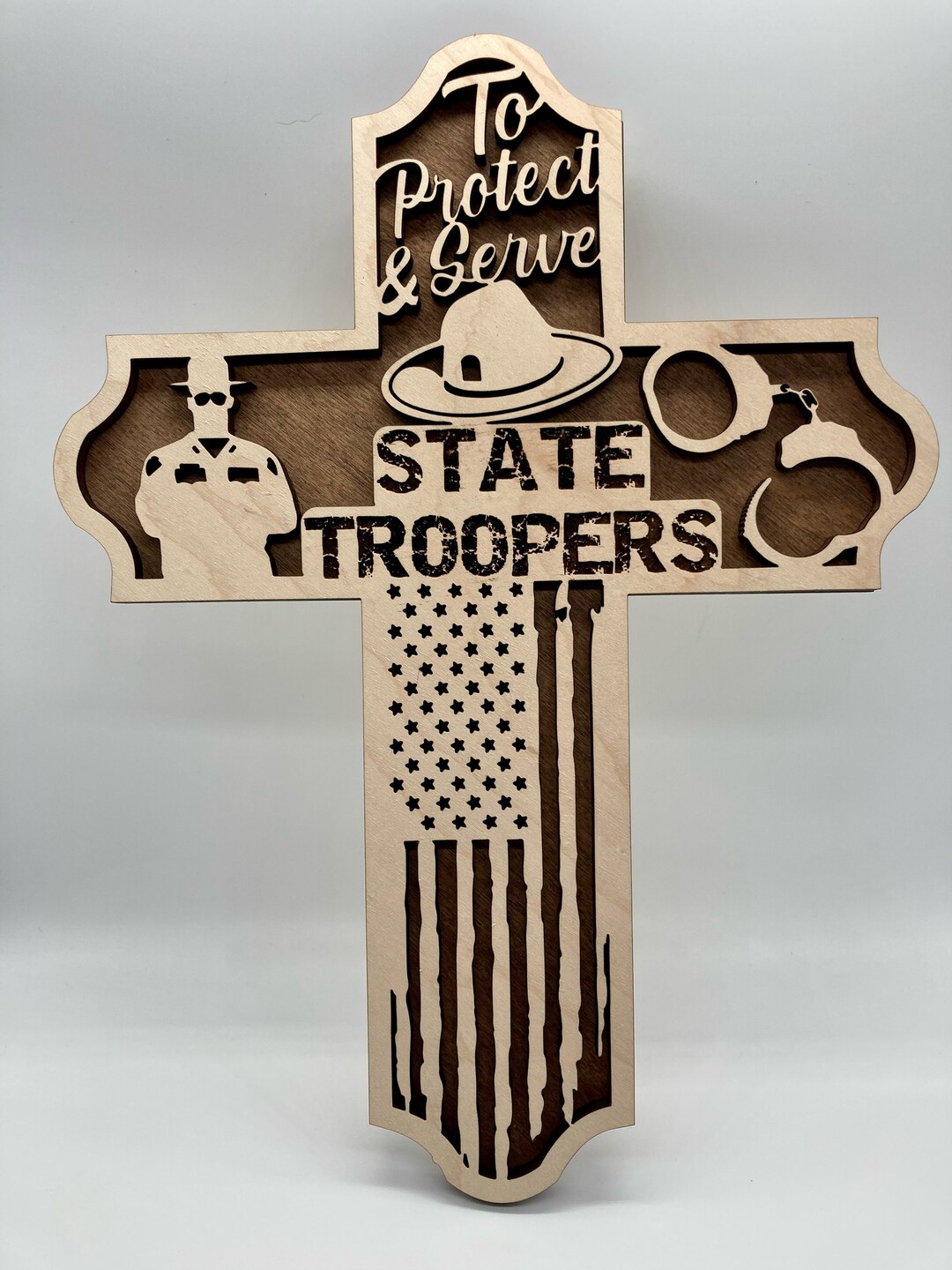 State Trooper Cross Memorial - Etsy