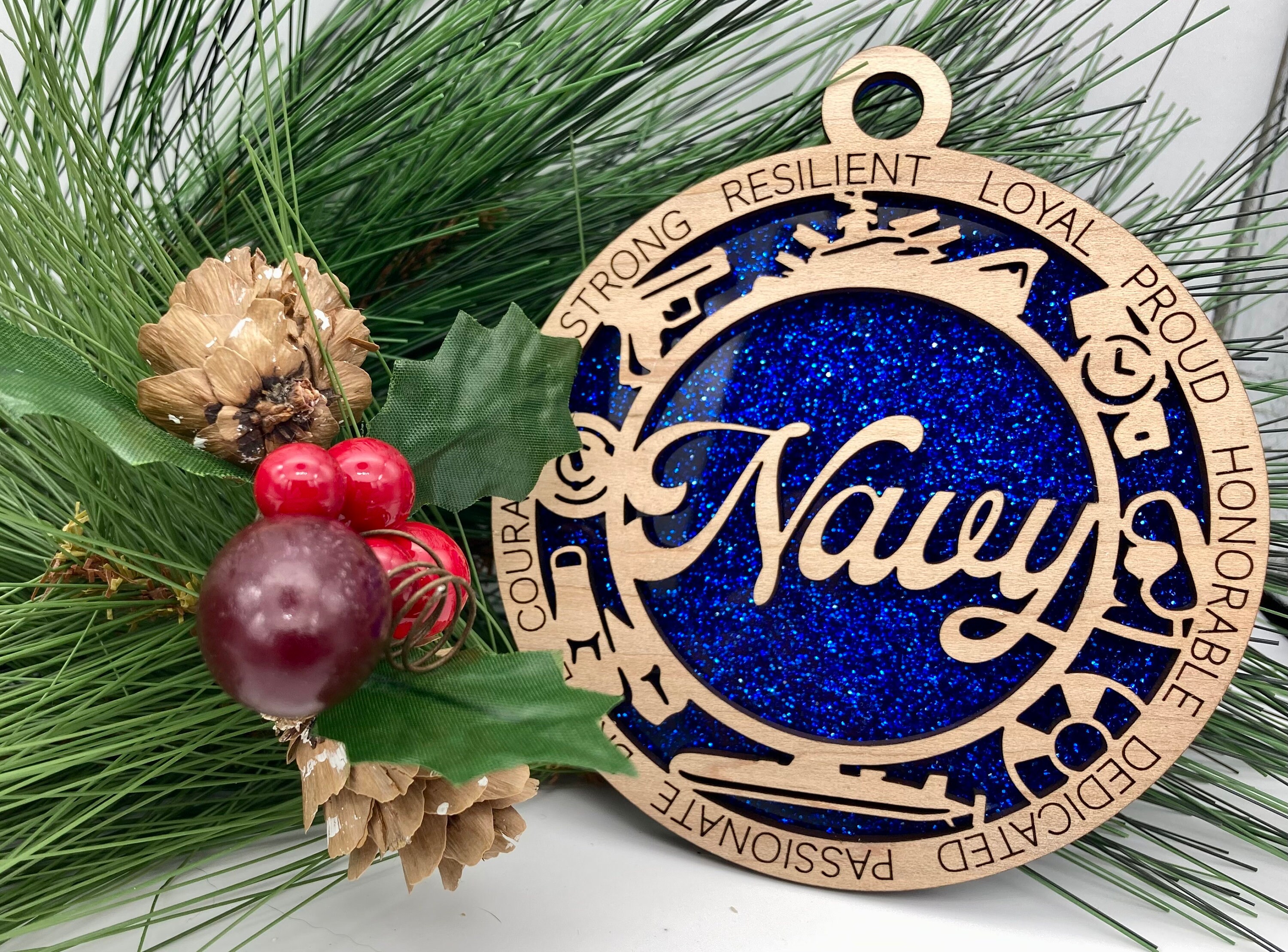 CUSTOMIZABLE United States Navy Christmas Ornament - Etsy