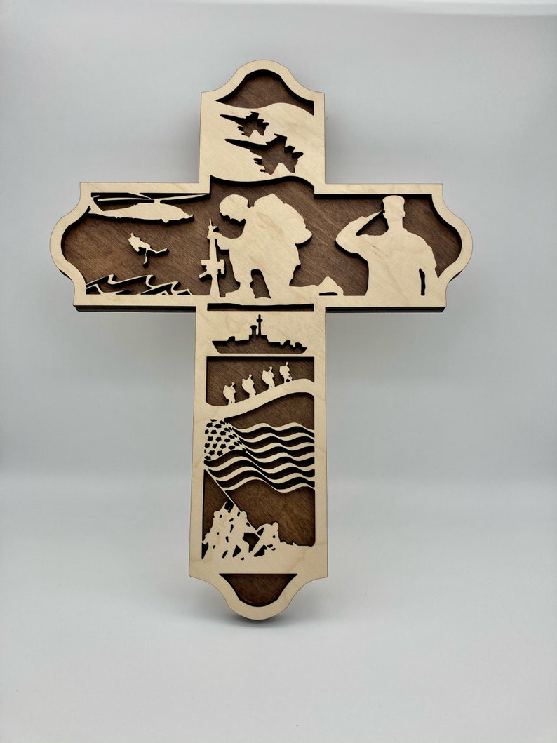 Military Cross United States Armed Forces Veteran Memorial - Etsy