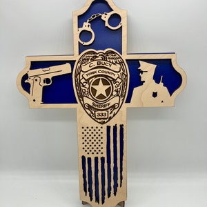 Customizable Police Cross, Law Enforcement, Memorial - Etsy