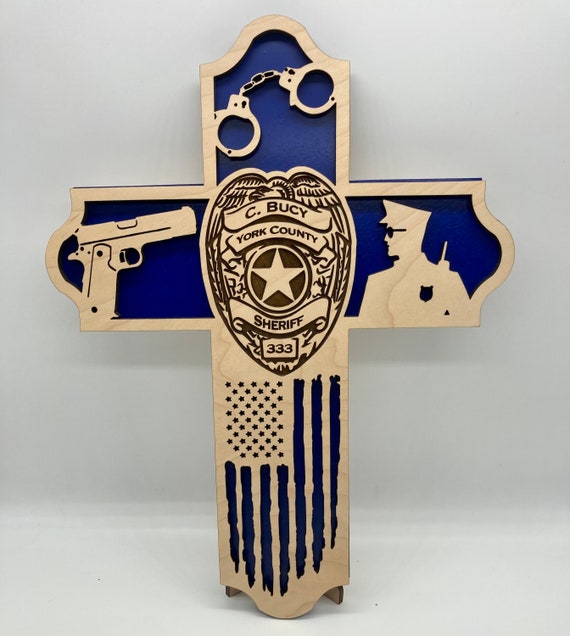 Customizable Police Cross Law Enforcement Memorial - Etsy