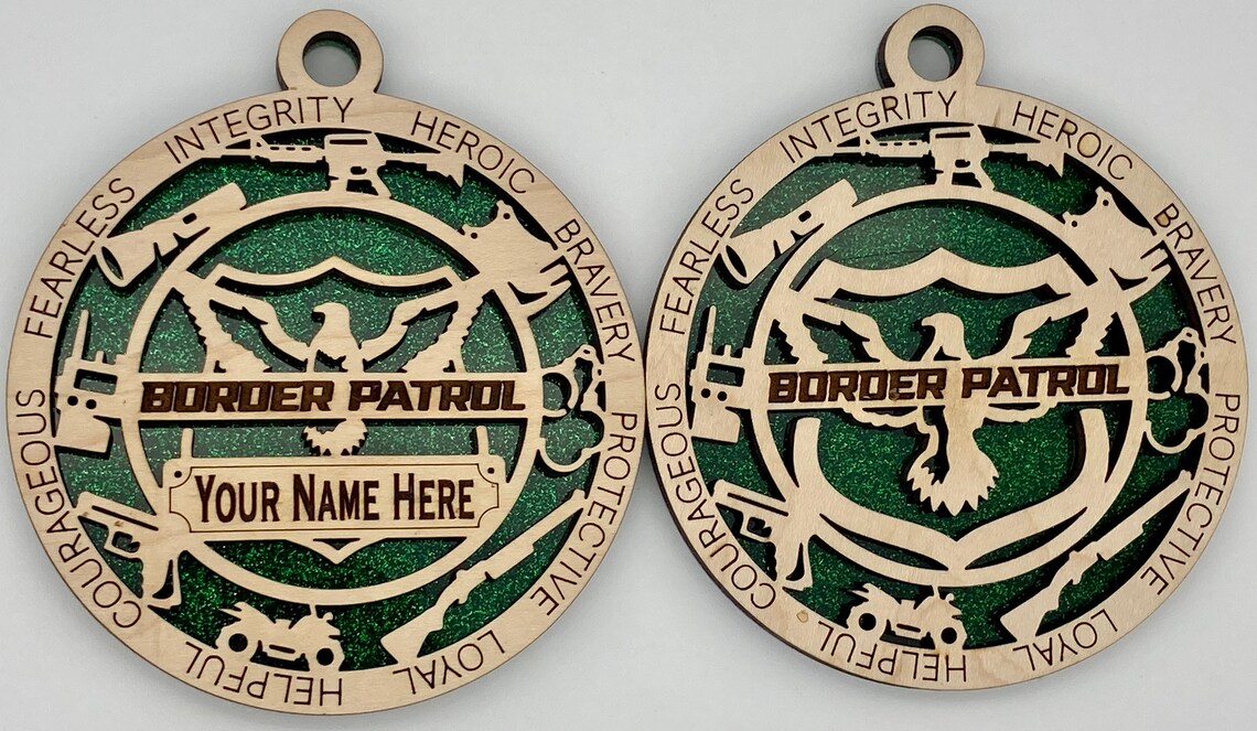 Border Patrol First Responder Christmas Ornaments Customizable - Etsy