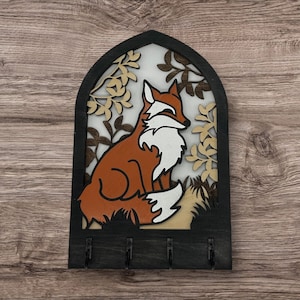 Fox Four Hook Arch Key Hanger/ Organizer - Etsy