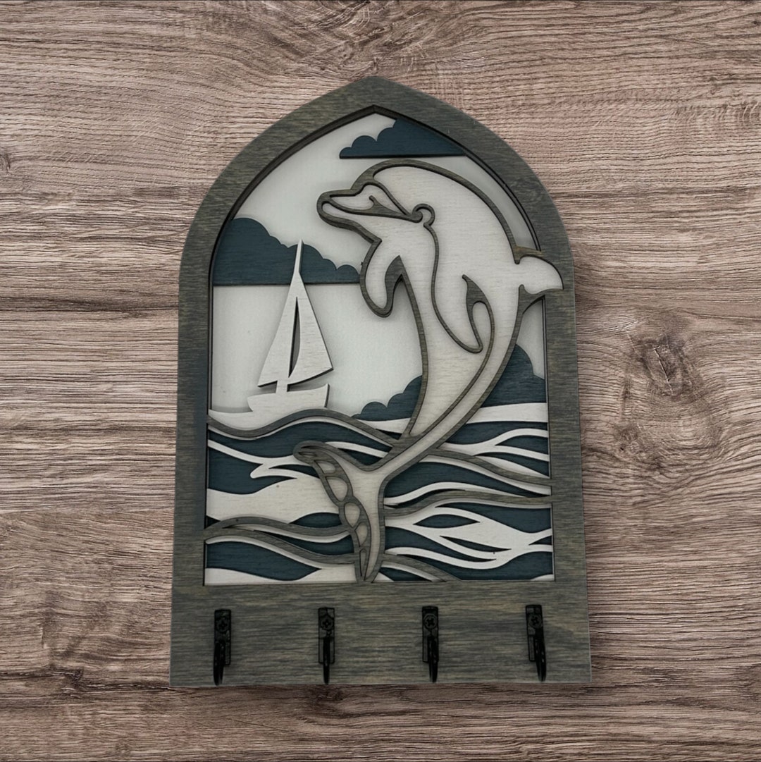 Dolphin Four Hook Arch Key Hanger/ Organizer - Etsy