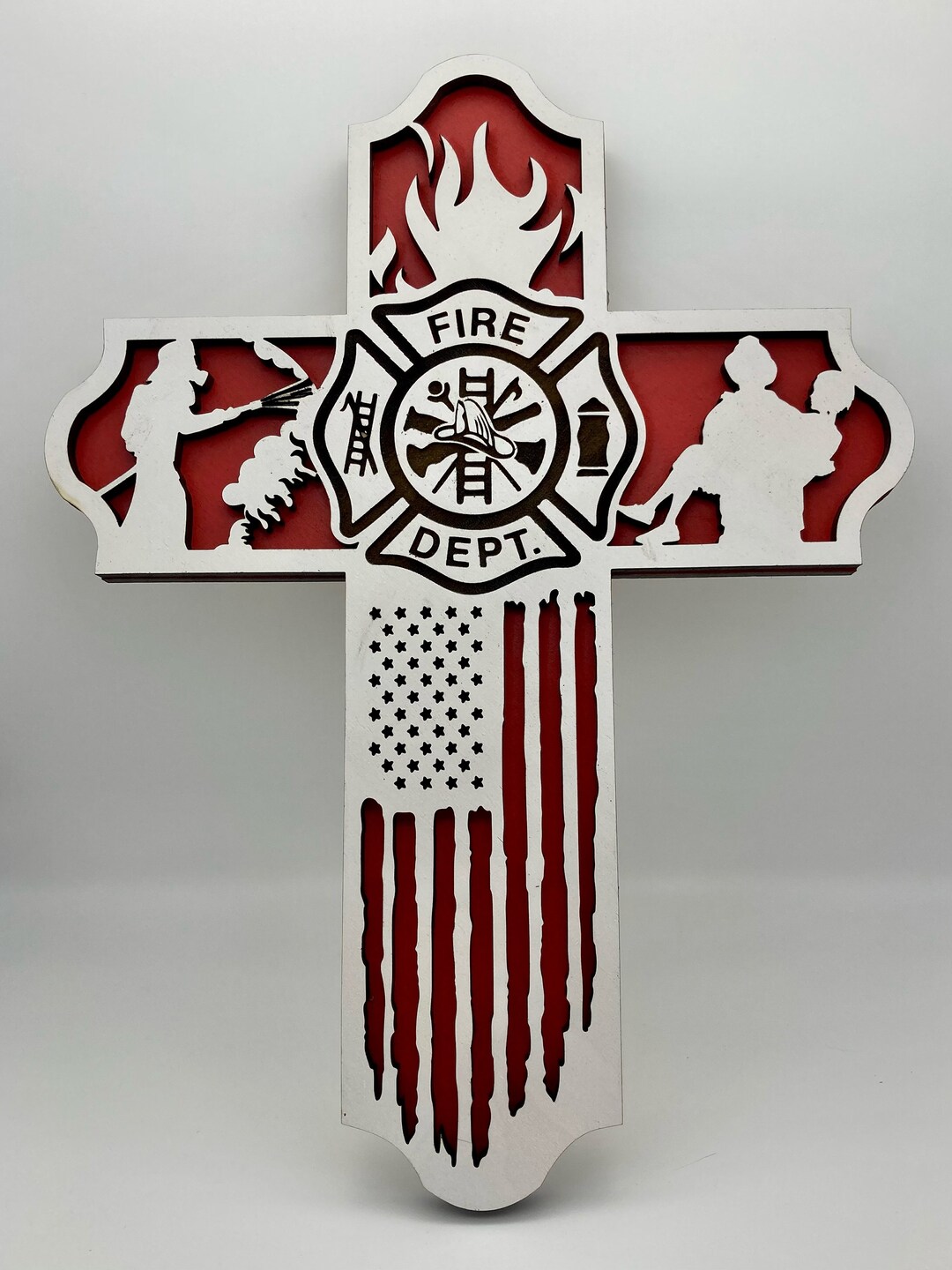 Firefighter Cross, Emergency, Memorial - Etsy