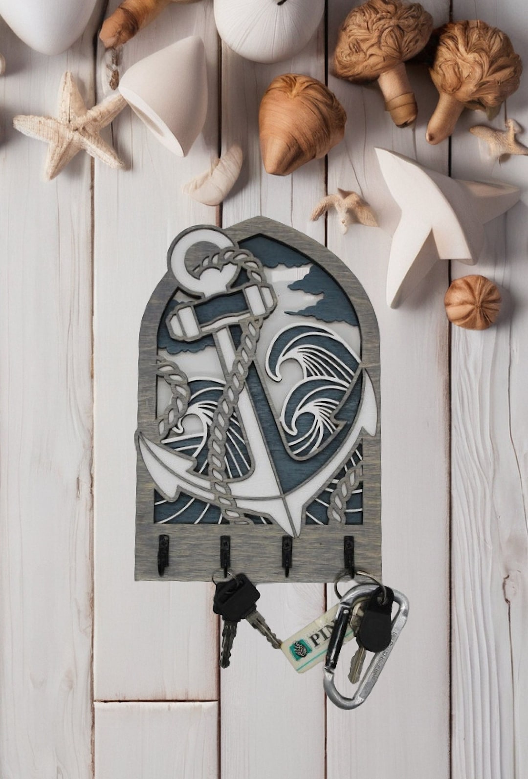 Anchor Key Hanger / Nautical Ocean Sea Decor/ Organization - Etsy