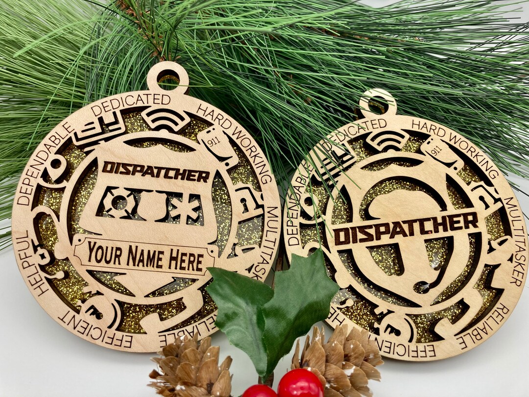 Dispatcher First Responder Christmas Ornaments Customizable - Etsy