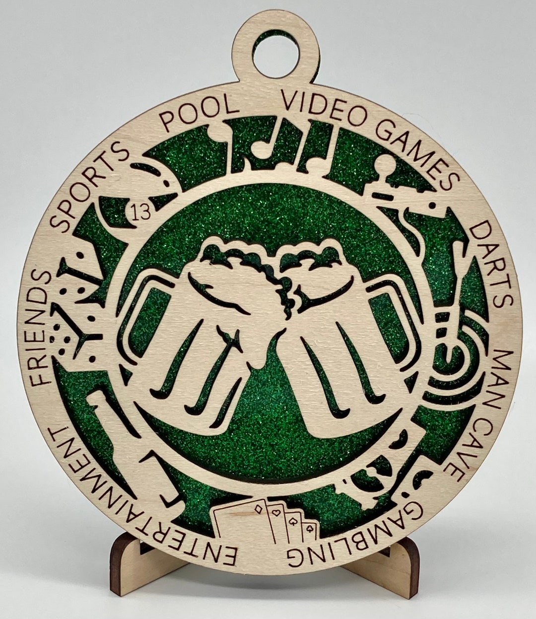 CUSTOMIZABLE Man Cave Wooden Christmas Ornament - Etsy