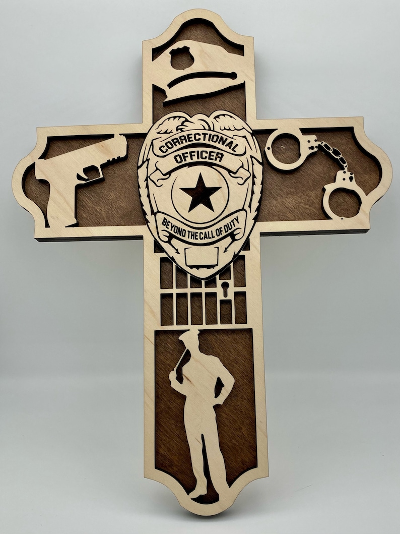 CUSTOMIZABLE Correctional Officer Cross Memorial | Etsy