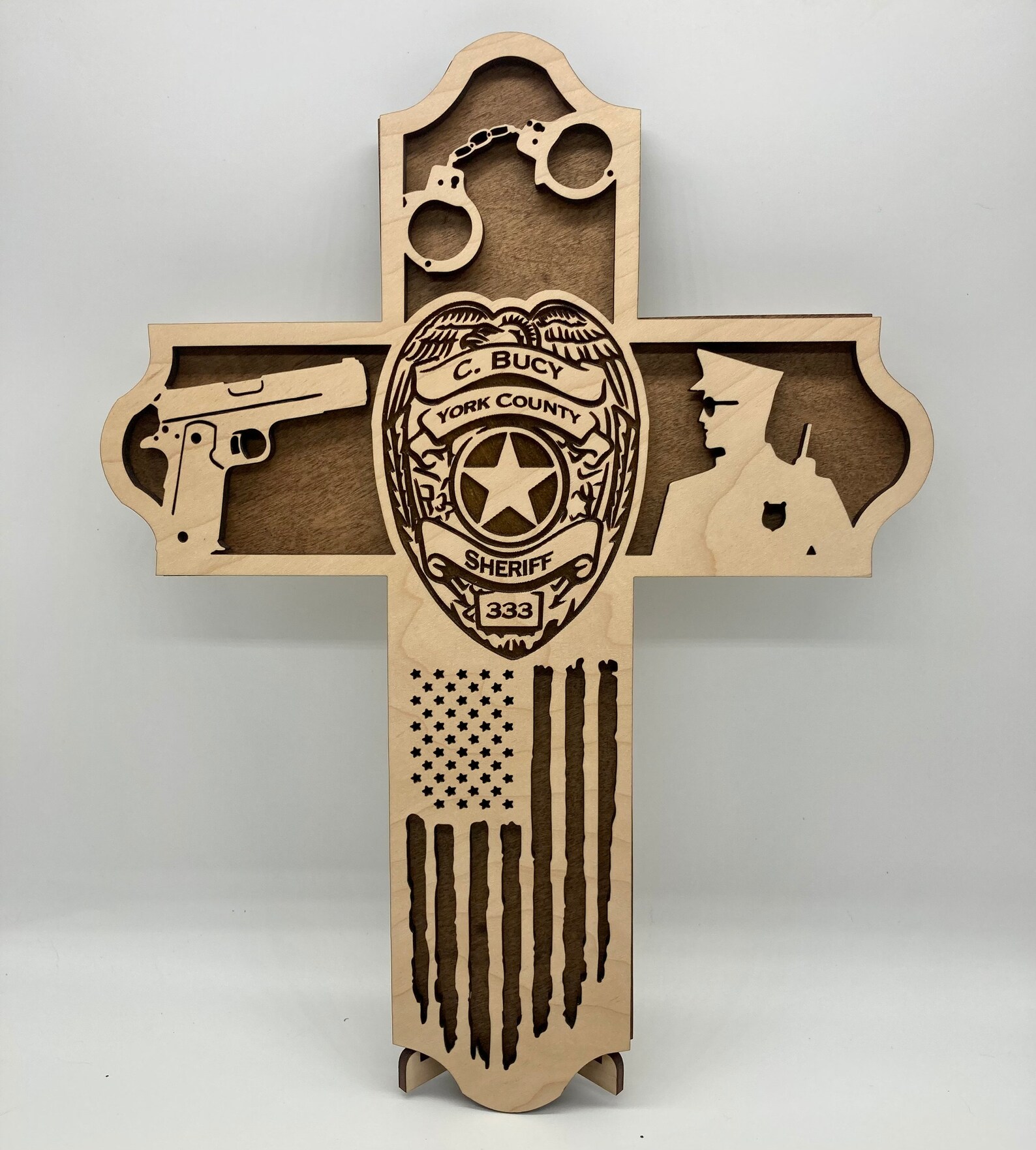 Customizable Police Cross, Law Enforcement, Memorial - Etsy