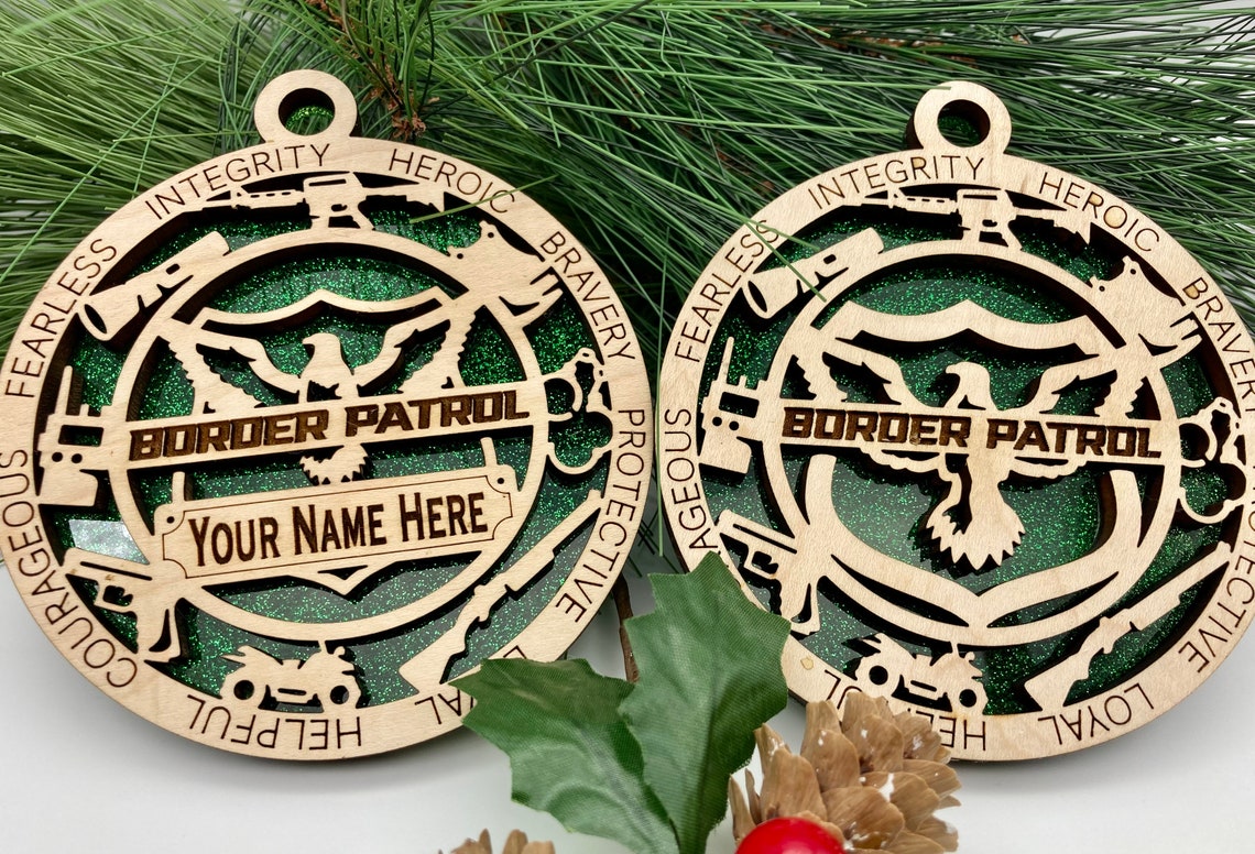 Border Patrol First Responder Christmas Ornaments Customizable - Etsy