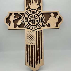 Firefighter Cross, Emergency, Memorial - Etsy