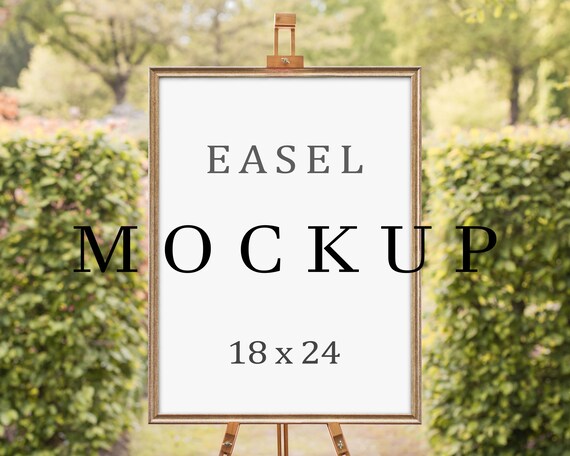 Easel Sign Mockup 18x24 Wedding Easel Mockup Welcome Sign - Etsy