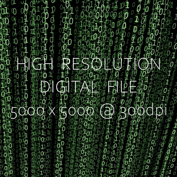 Matrix Numbers Digital Background High Resolution .jpg File - Etsy
