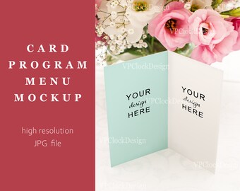 Wedding Program Card Mockup - Etsy