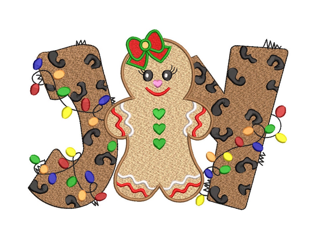 Gingerbread Girl Embroidery Design - Etsy