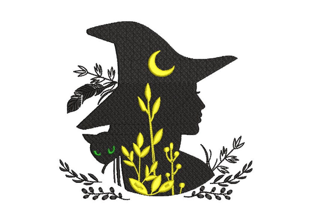 Halloween Witch Machine Embroidery Design - Etsy
