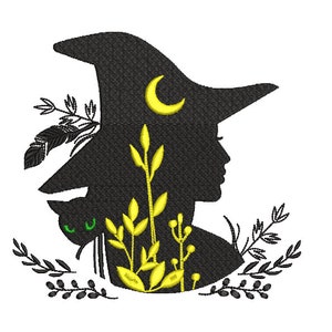 Halloween Witch Machine Embroidery Design - Etsy
