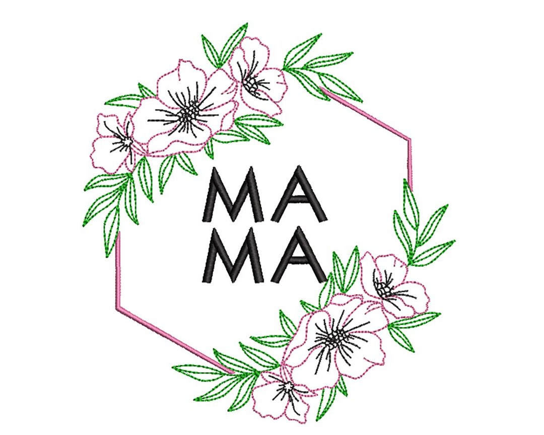 Mama Machine Embroidery Design - Etsy