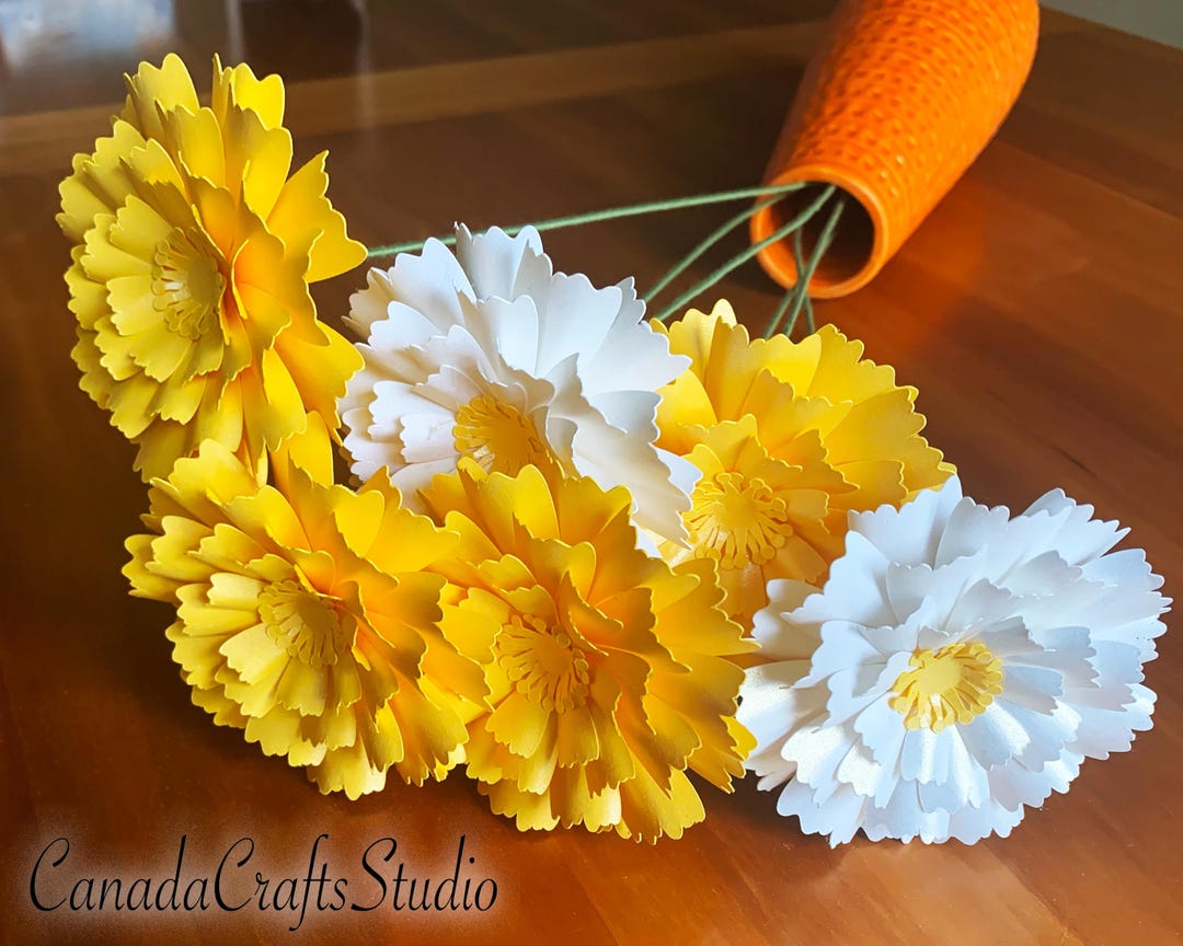 Paper Flower SVG Template. Layered Flower SVG, DXF - Etsy