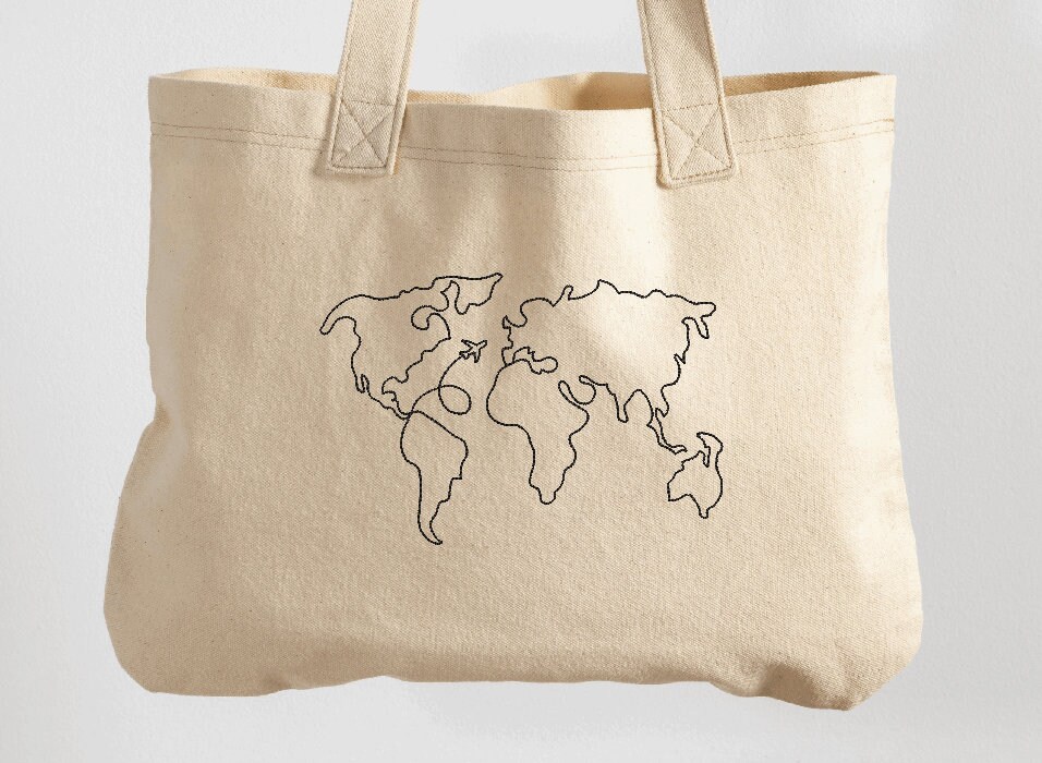 World Map Machine Embroidery Design - Etsy Canada
