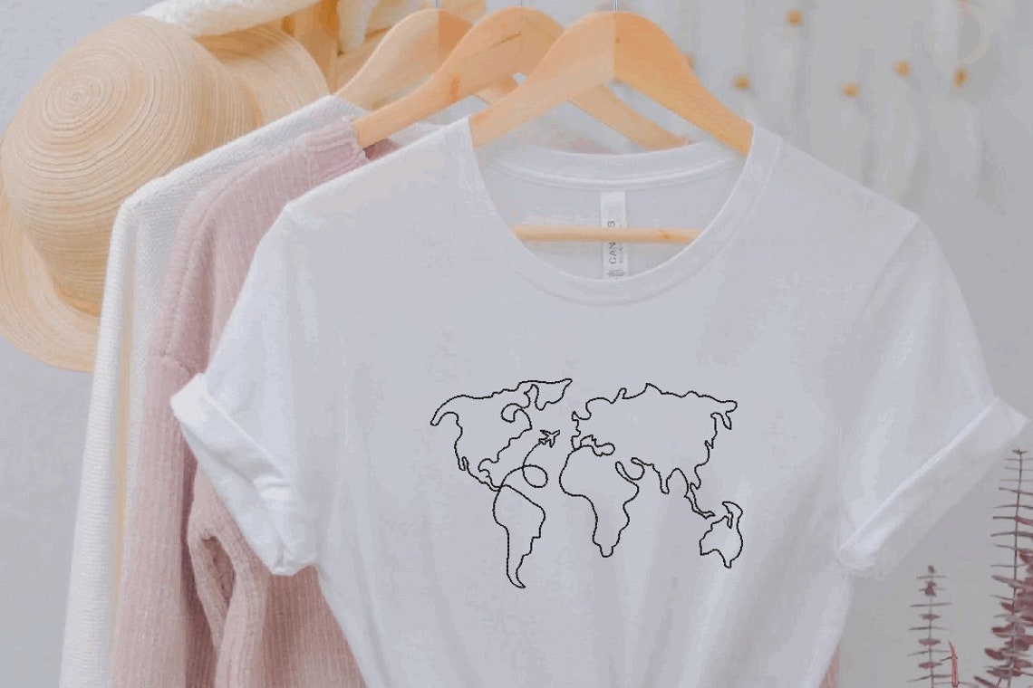 World Map Machine Embroidery Design - Etsy Canada