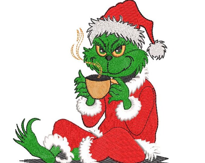 Grinch Christmas Machine Embroidery Design. - Etsy