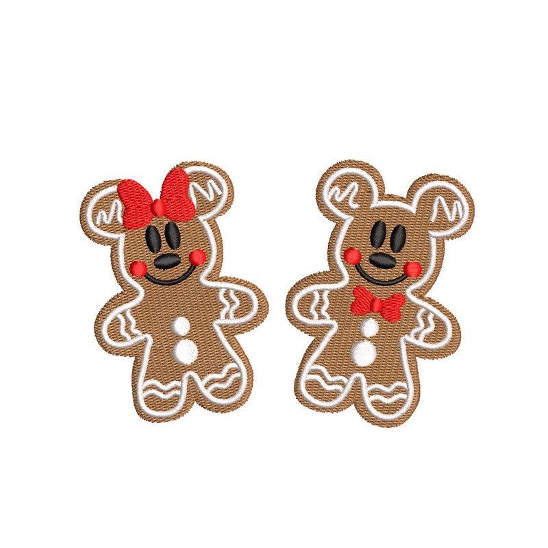 Mickey Gingerbread Embroidery - Etsy