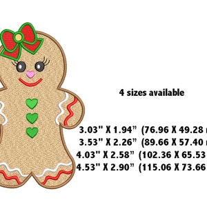 Gingerbread Girl Embroidery Design - Etsy