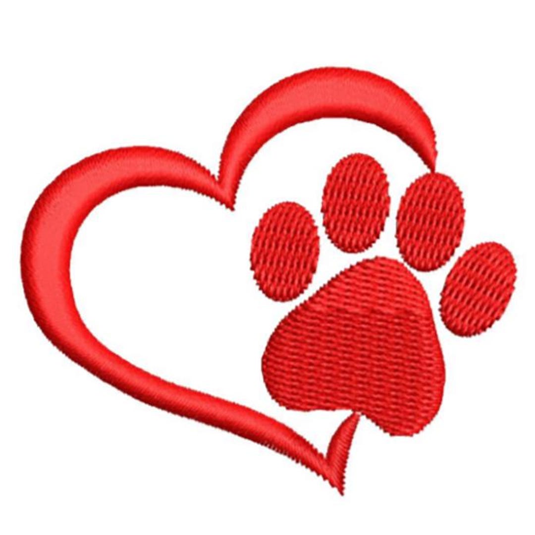 Dog Paw Print Machine Embroidery Design - Etsy