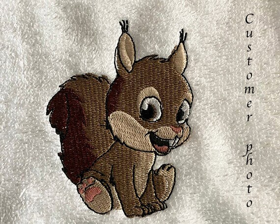 Baby Squirrel Machine Embroidery Design | Etsy