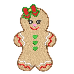 Gingerbread Girl Embroidery Design - Etsy