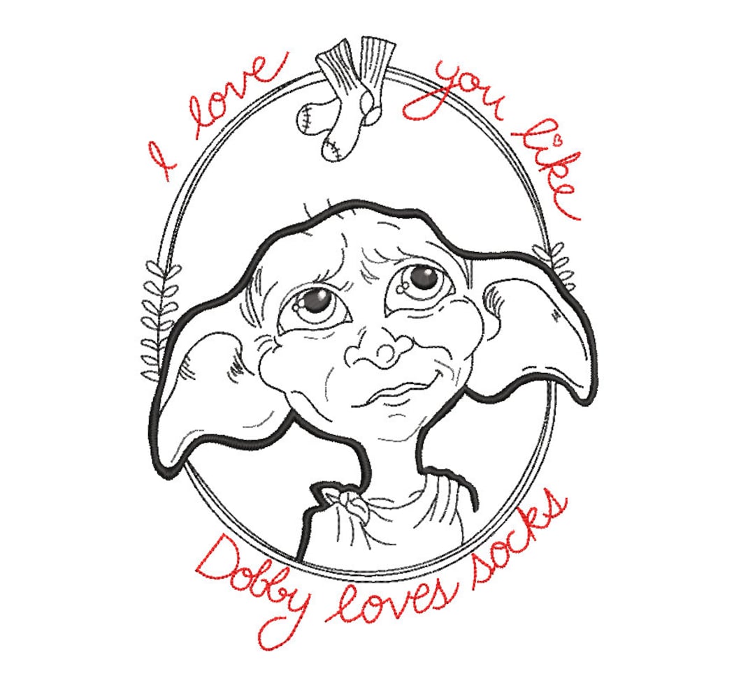 Dobby Machine Embroidery Design - Etsy