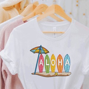 Aloha, Hello Summer, Surfing Board Embroidery File - Etsy