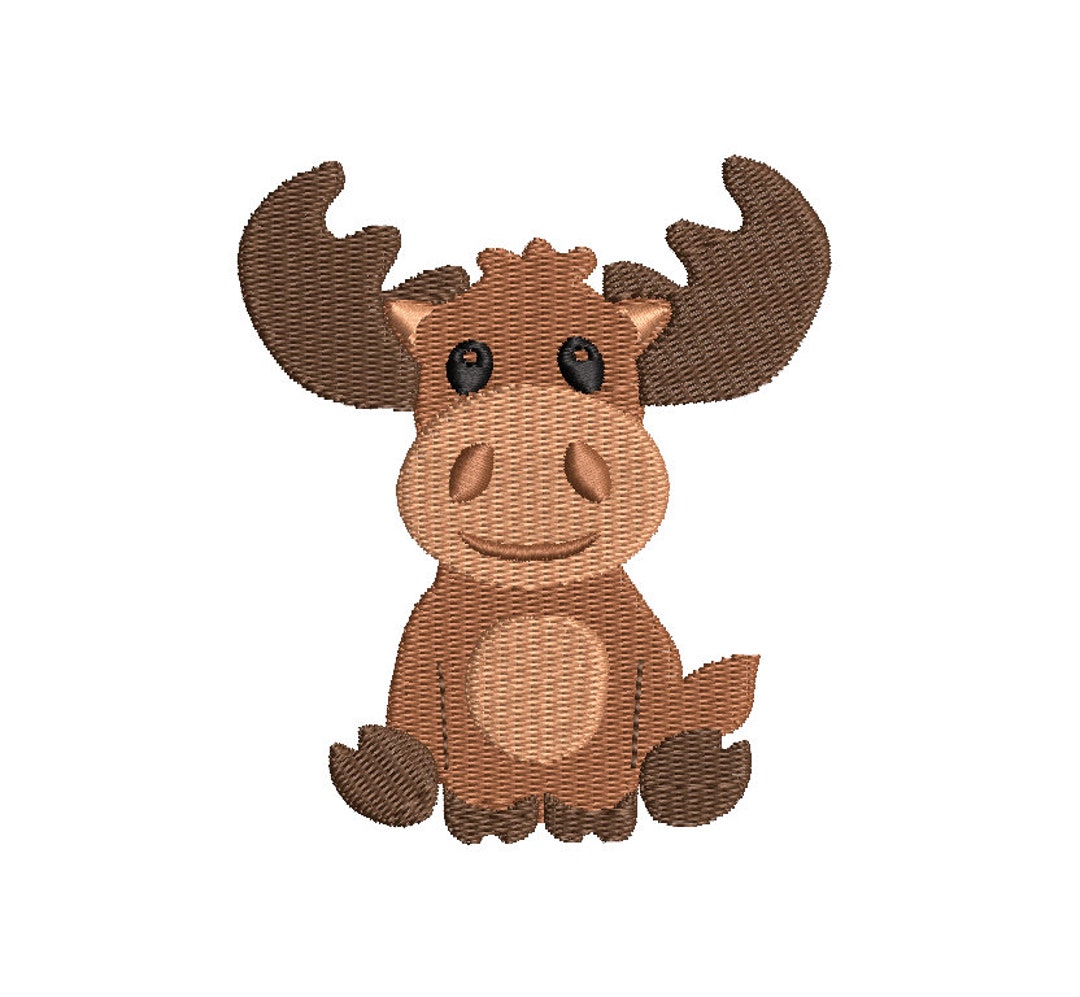 Moose Machine Embroidery Design - Etsy