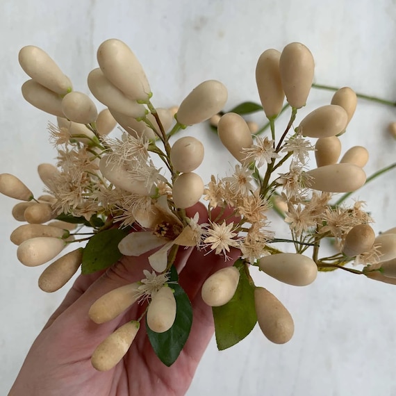 Victorian Wax Flower Wedding Crown - Gem
