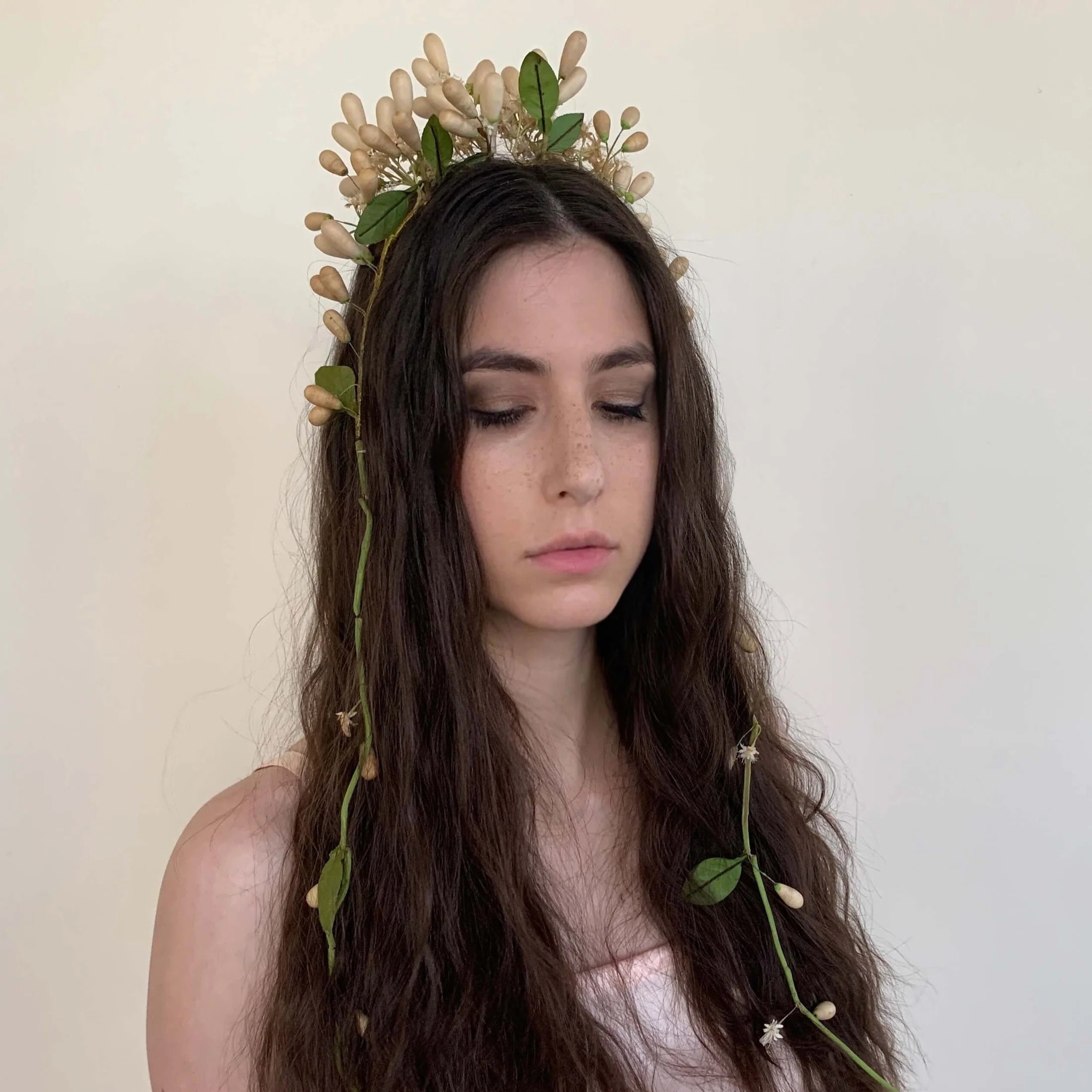Victorian Wax Flower Wedding Crown - Etsy