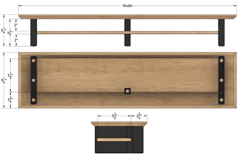 Handmade Monitor Stand - Solid Wood, Adjustable - Etsy