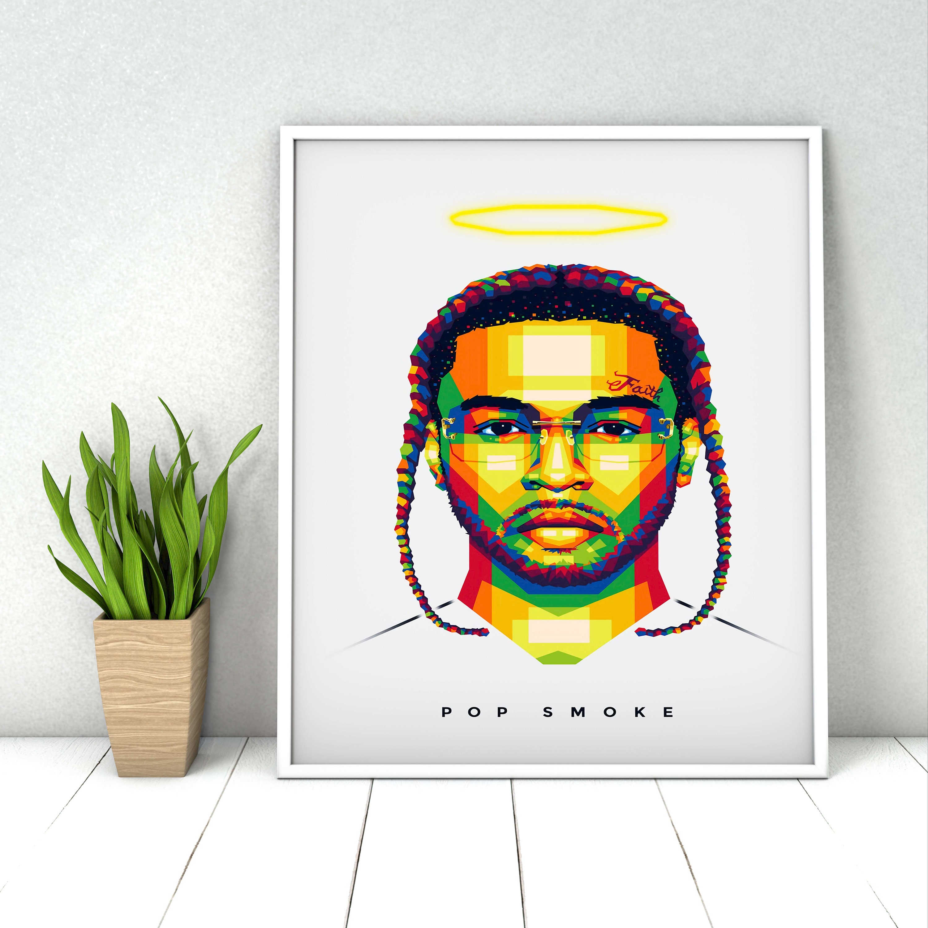 Pop Smoke v2 Poster Singer Poster Gift Art House | Etsy