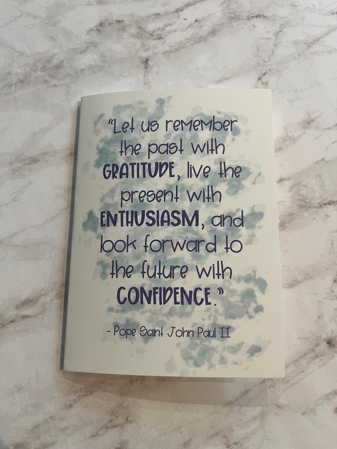 Catholic Themed Blank Thank You Note Cards, Pope St. John Paul II Quote ...