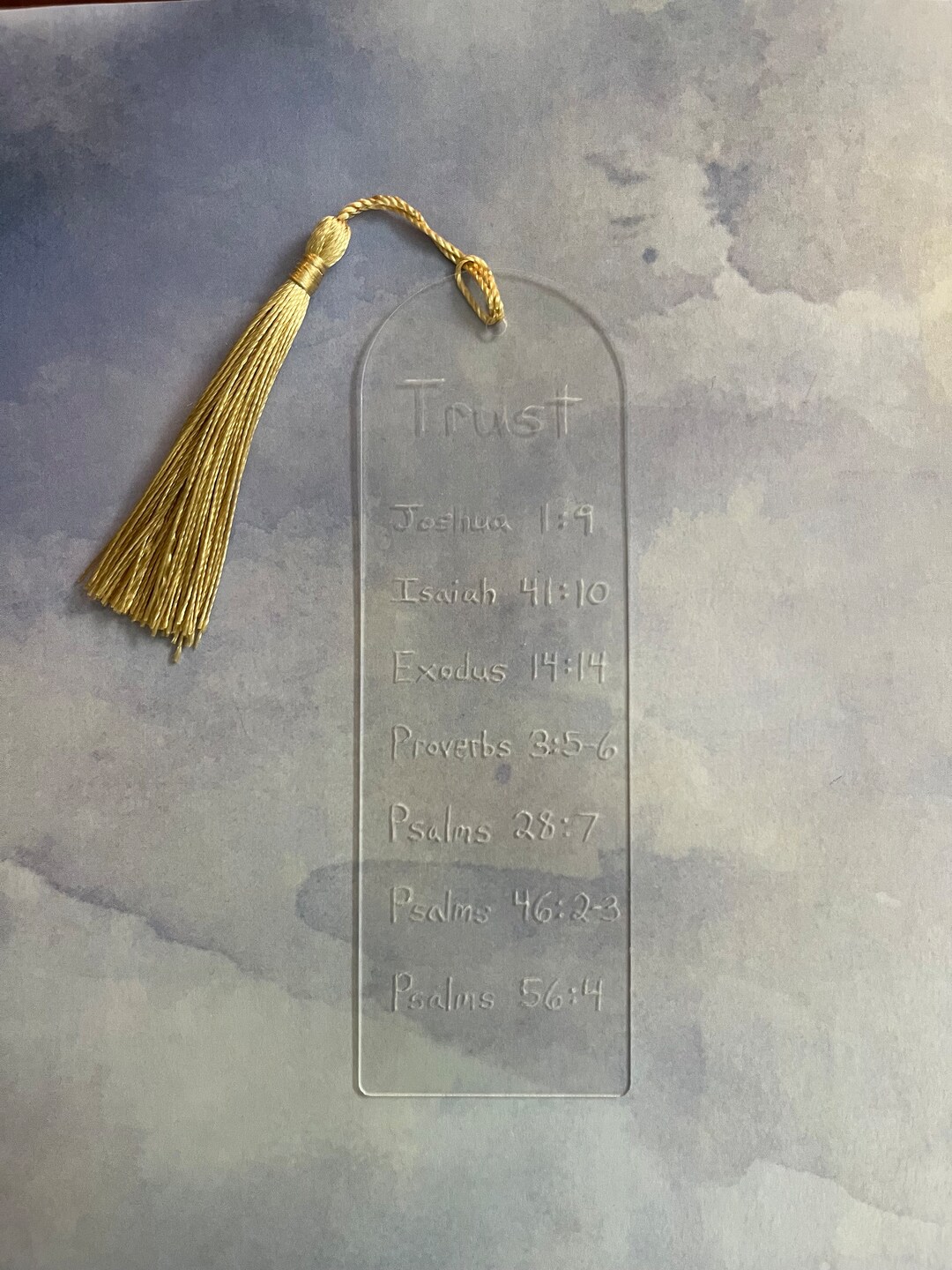 Catholic Bible Verses Hand Engraved Acrylic Bookmark, Bible Quotes on ...
