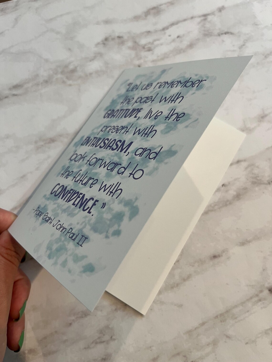 Catholic Themed Blank Thank You Note Cards, Pope St. John Paul II Quote ...